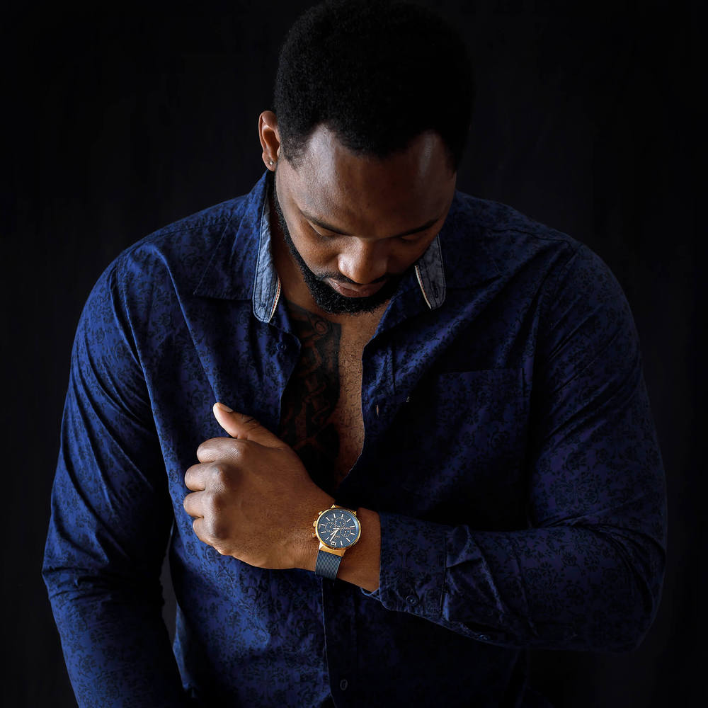 Men's watch photo shoot with a model, Salt Studio Dubai
